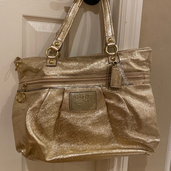 Coach | Bags | Coach Gold Metallic Purse | Poshmark